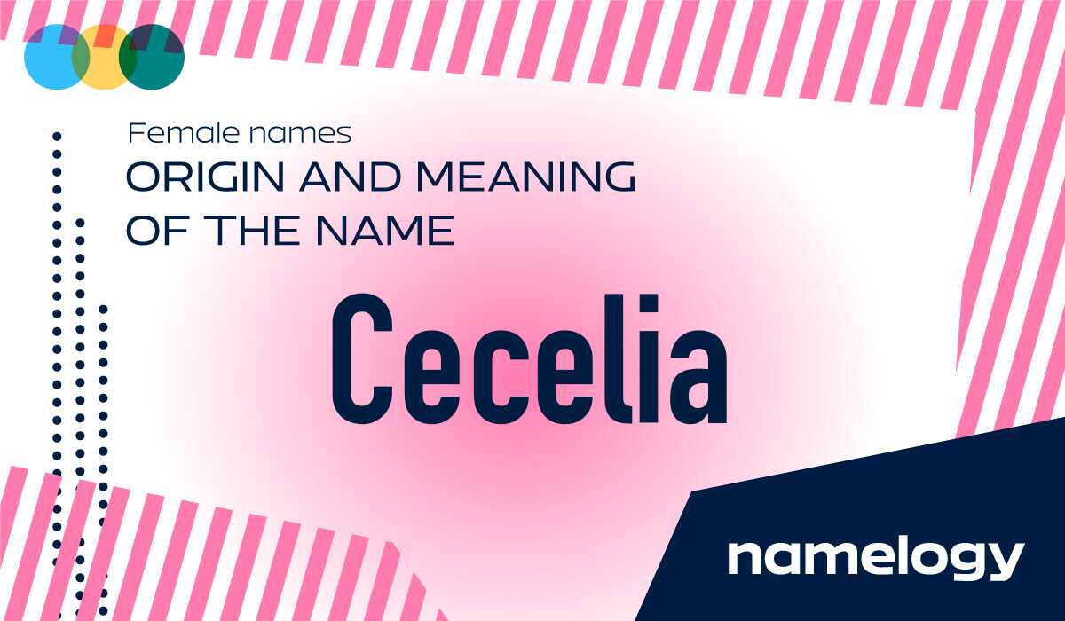 Origin and meaning of the name Cecelia - Namelogy.org