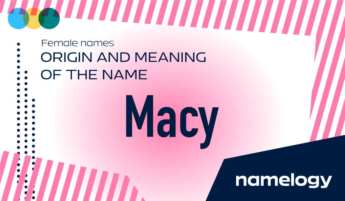 Origin and meaning of the name Macy - Namelogy.org