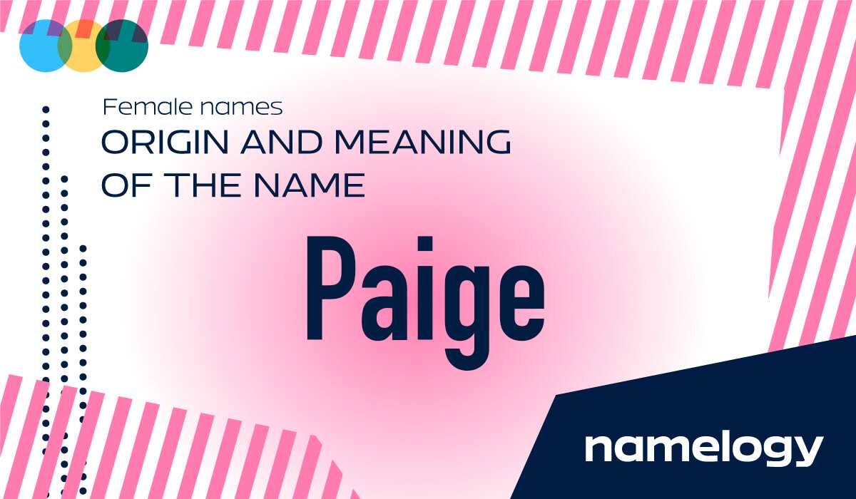 Origin and meaning of the name Paige - Namelogy.org
